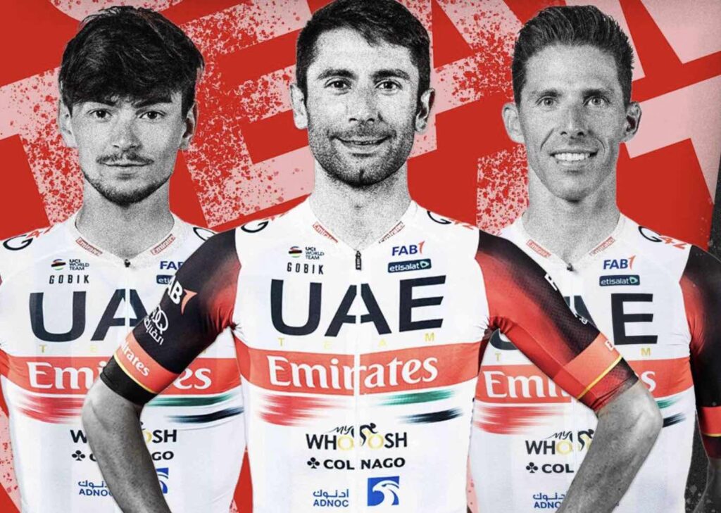 Milan-Turin - Les UAE Team Emirates avec Ulissi, Covi et Costa