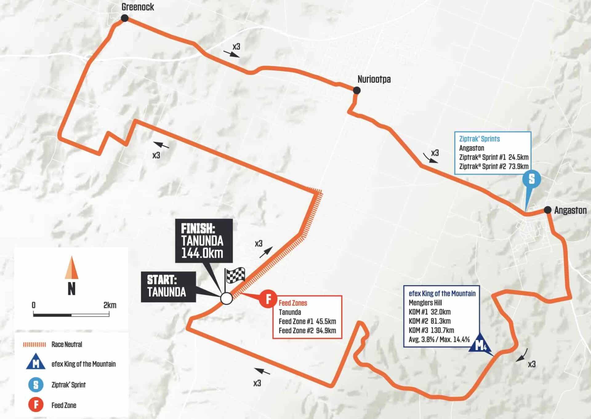 Tour Down Under 2024, étape 1 : Parcours et profil