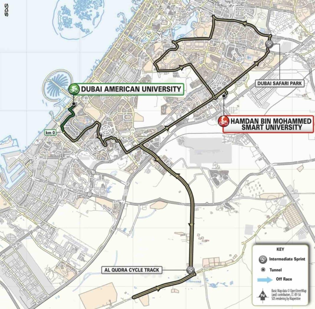 UAE Tour 2025. Parcours et profil des étapes
