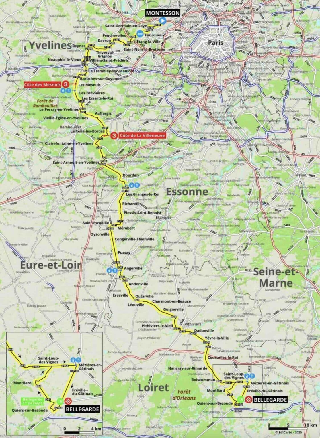 Paris-Nice 2025, étape 2 : Montesson / Bellegarde (183,9 km)