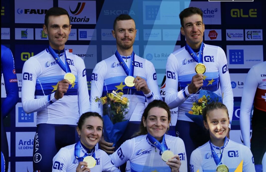 La France Championne d'Europe 2025 du relais Mixte Contre la Montre à ...