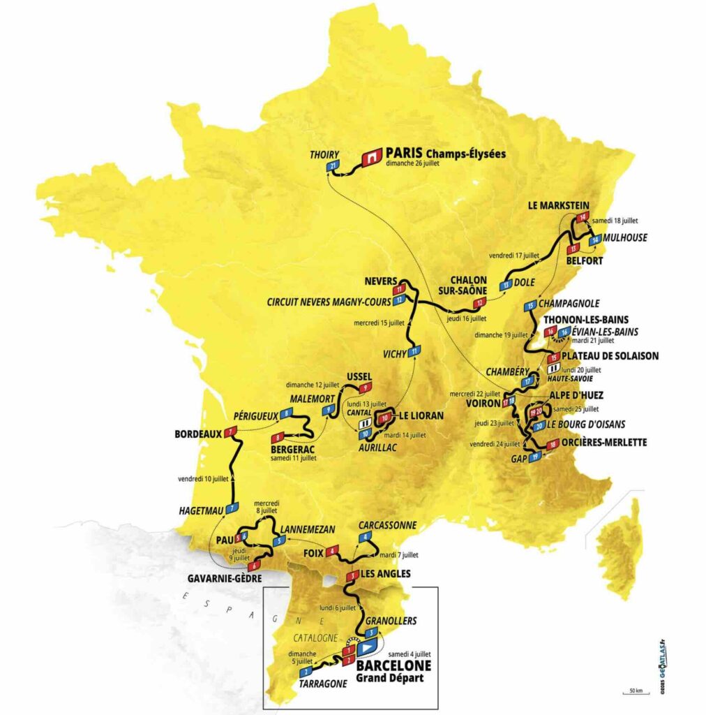 Tour de France 2026 : Parcours complet, étapes, nouveautés et Grand ...