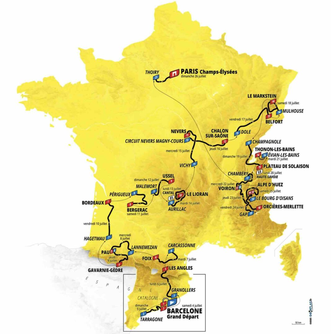 Tour de France 2026 : Parcours complet, étapes, nouveautés et Grand ...