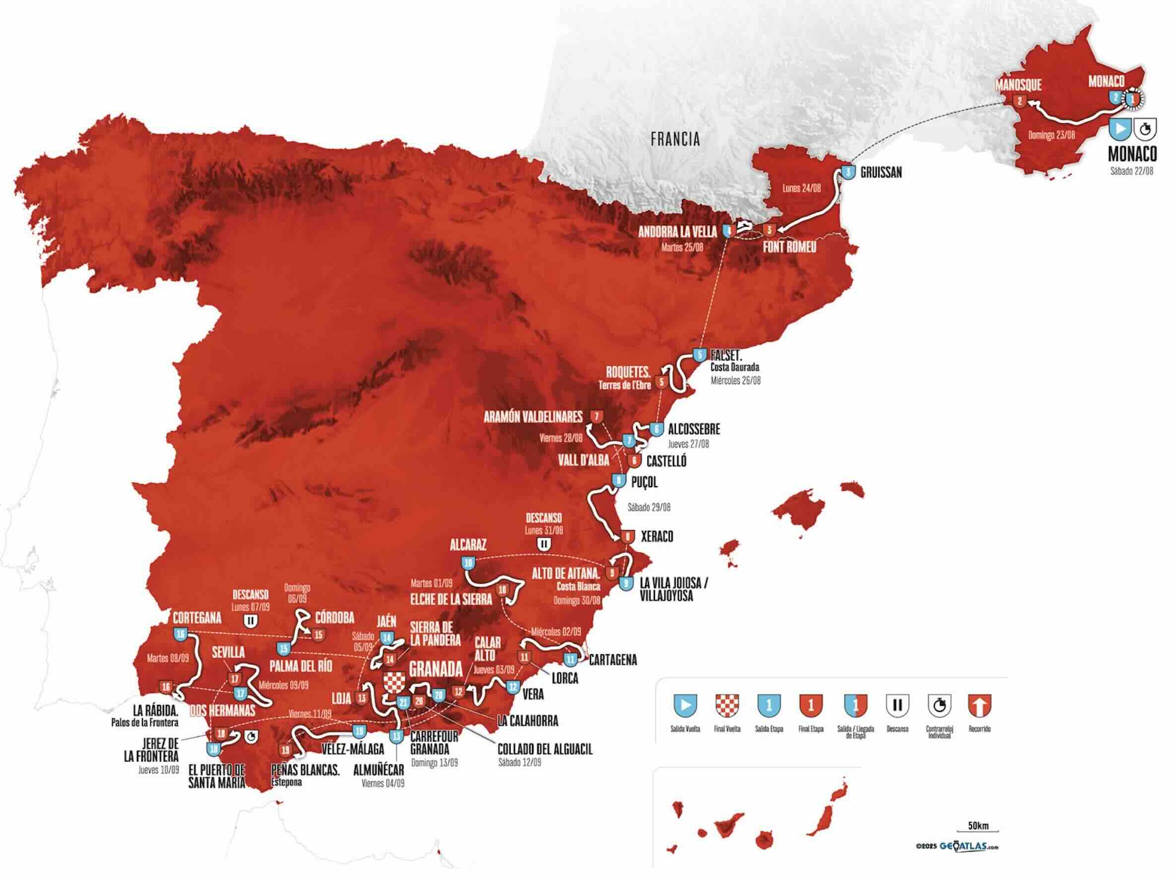 Parcours Vuelta 2026 : Itinéraire détaillé, étapes clés, profil et favoris